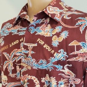 Island Shores | Shirts | Hawaiian Shirt Mens Red Cotton Island Shores L ...